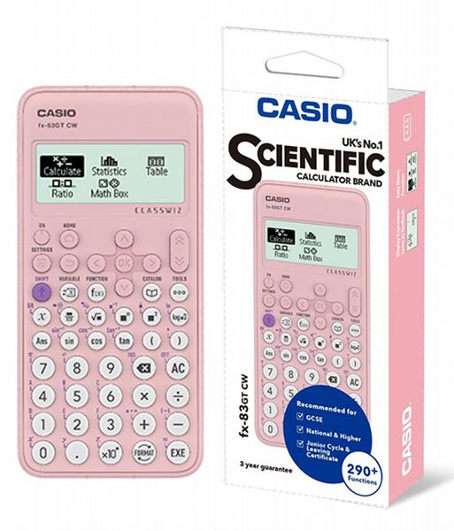 Casio FX-83 GTX Classwiz Pink Scientific Calculator